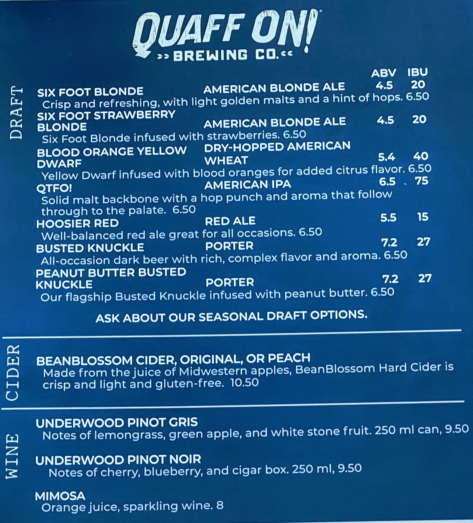 HARD TRUTH (QUAFF ON) AT THE GARAGE FOOD HALL - INDY - beerblogIN