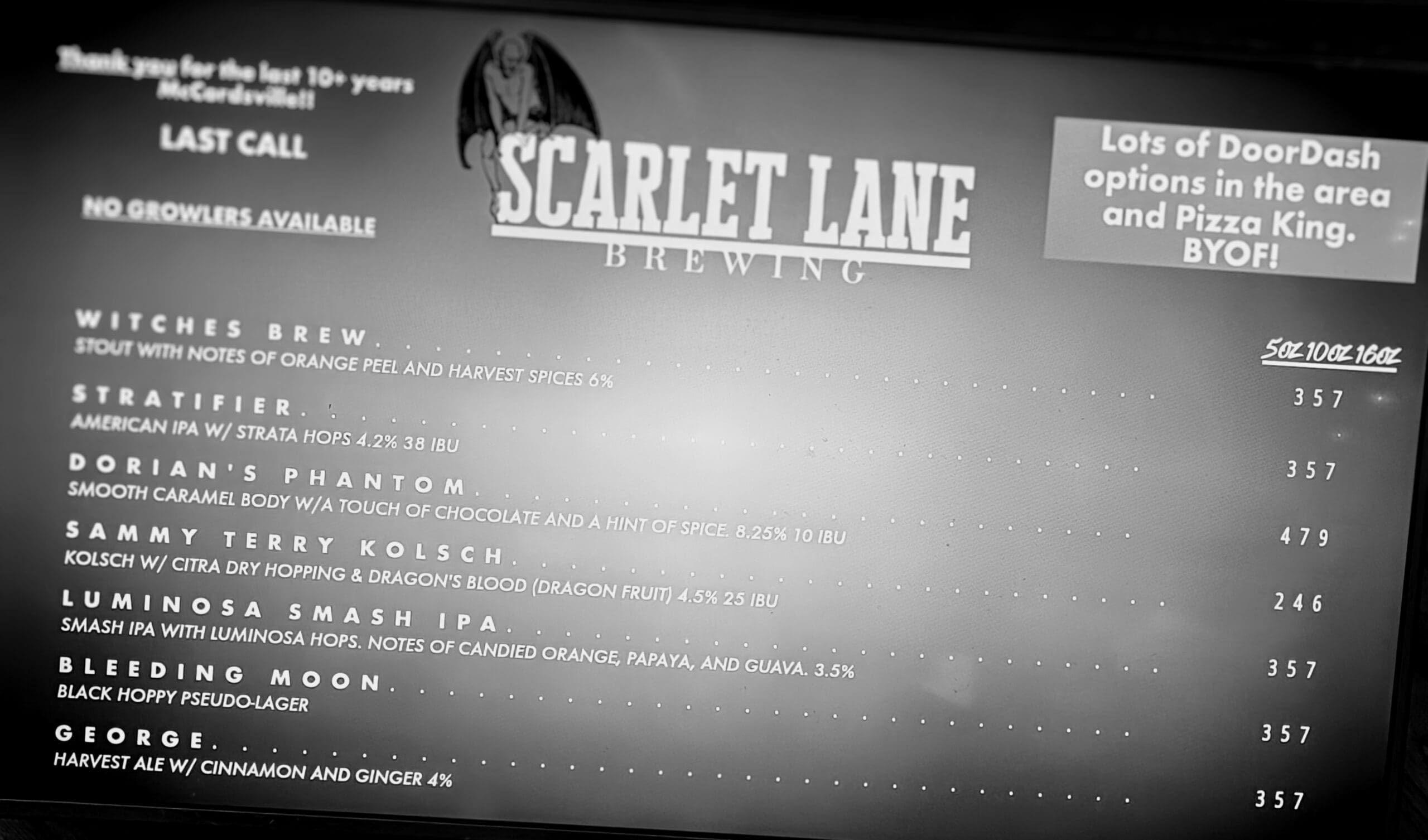 SCARLET LANE BREWING CLOSES - beerblogIN
